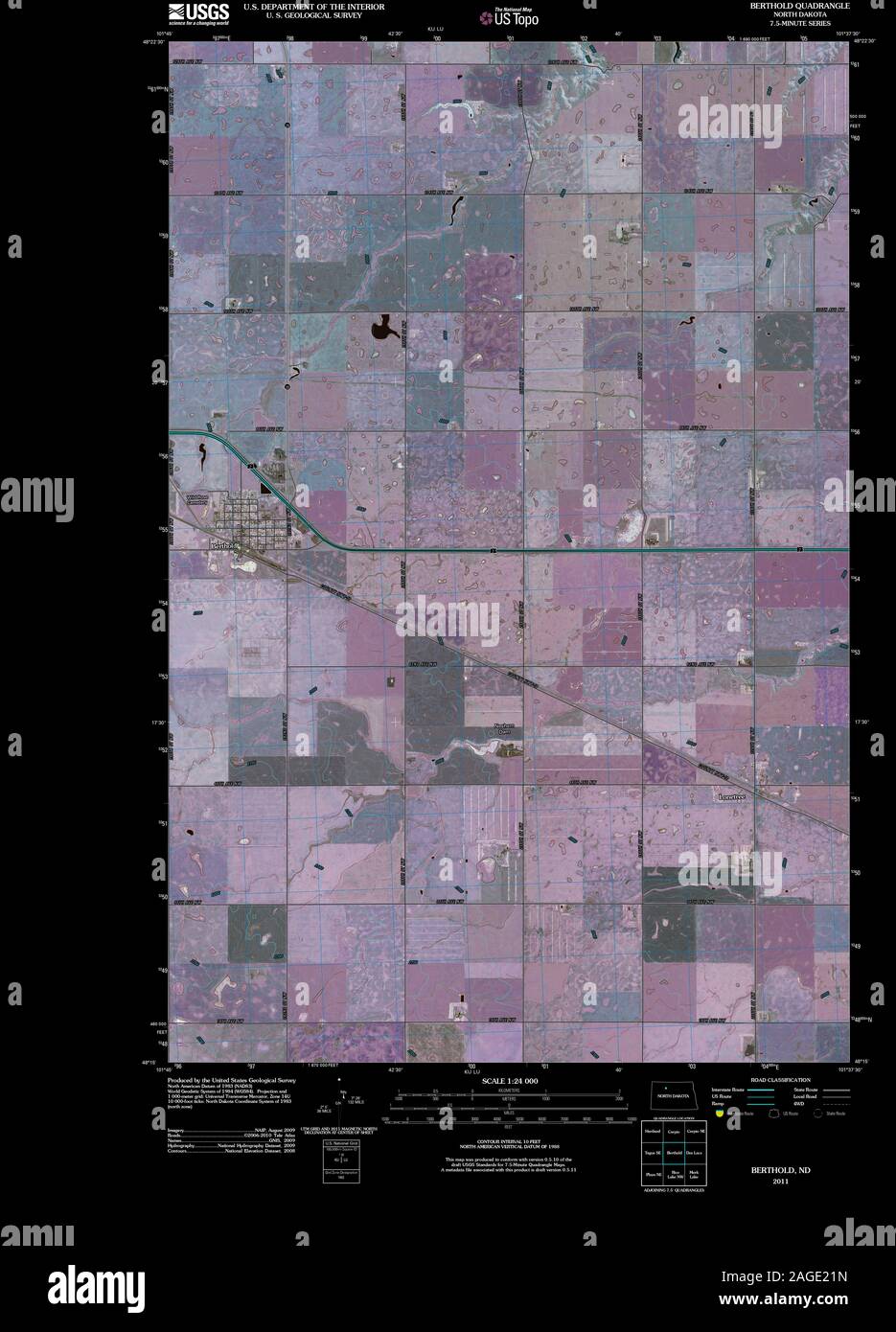 Berthold north dakota map hi-res stock photography and images - Alamy