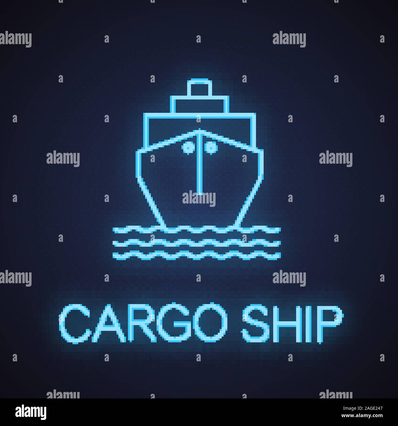 Illuminated boat dock Stock Vector Images - Alamy