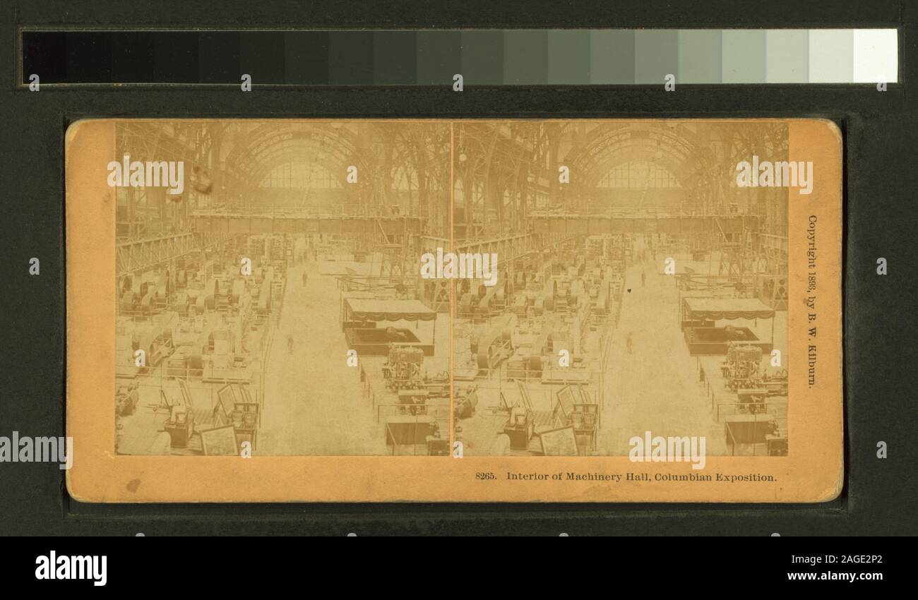 Interior of Machinery Hall, Columbian Exposition by B.W. Kilburn ...