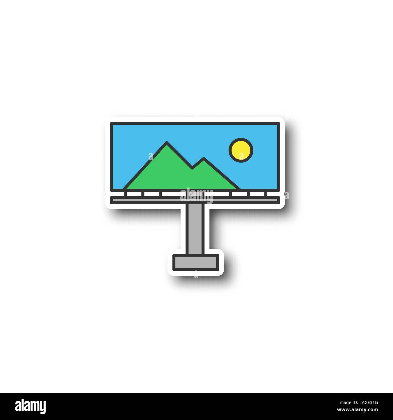 Billboard mockup patch. Large format printing. Big board template ...