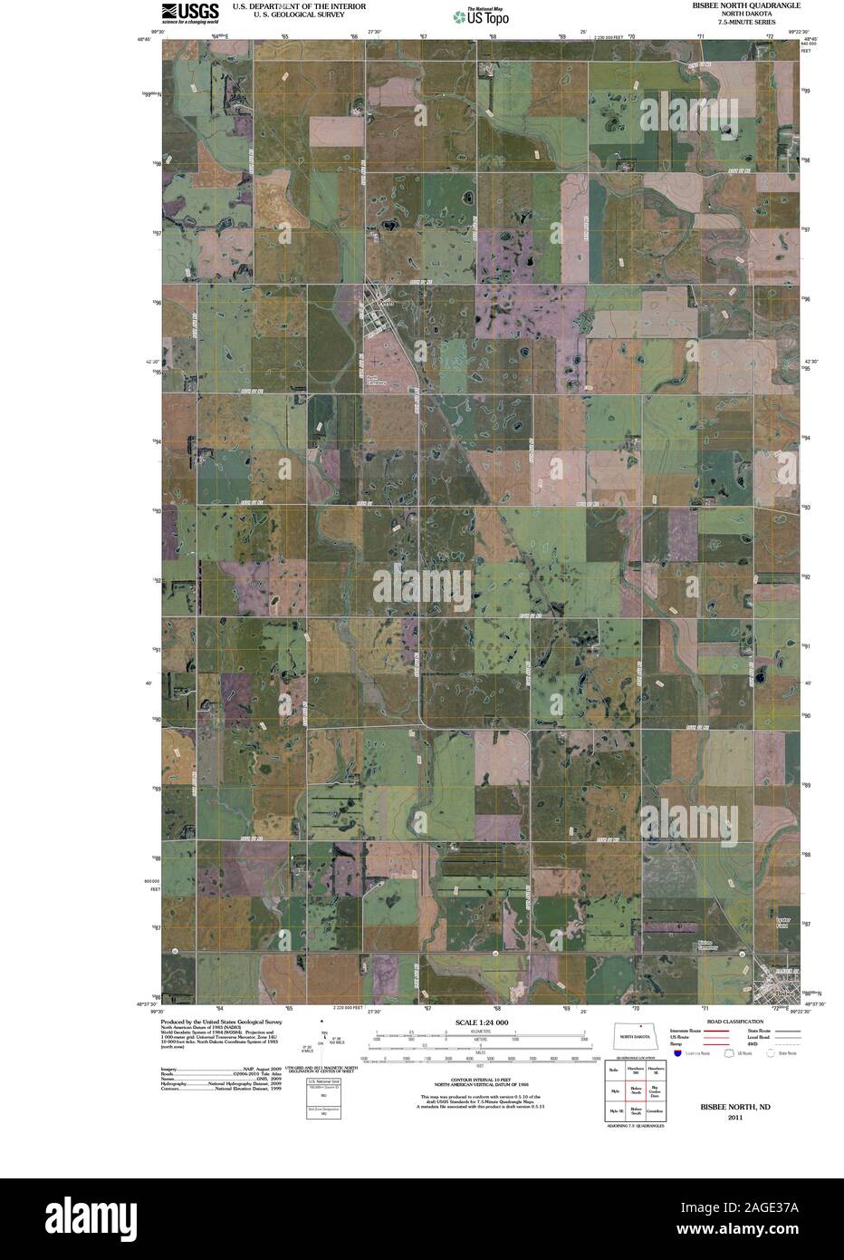 Map of bisbee north dakota hi-res stock photography and images - Alamy