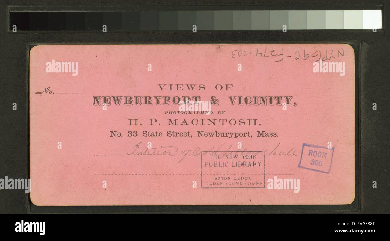Interior of Odd Fellows Hall by H.P. McIntosh.; Interior of Odd Fellows ...