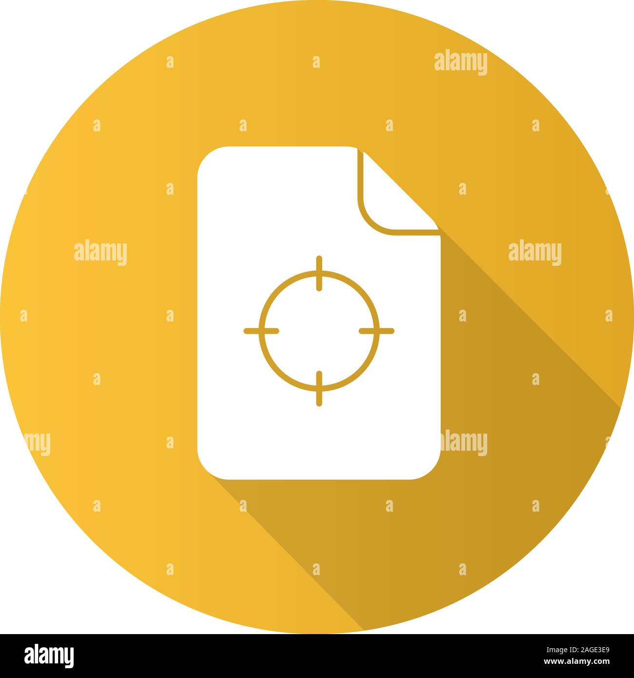 Printing registration mark flat design long shadow glyph icon. Cmyk ...