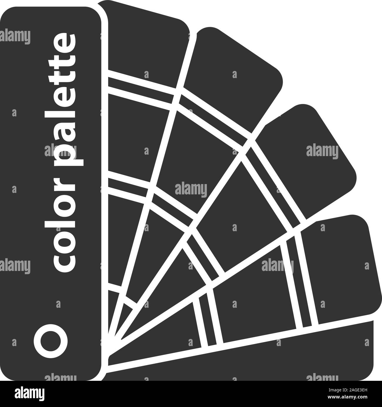 Color palette guide glyph icon. Color swatches. Silhouette symbol ...