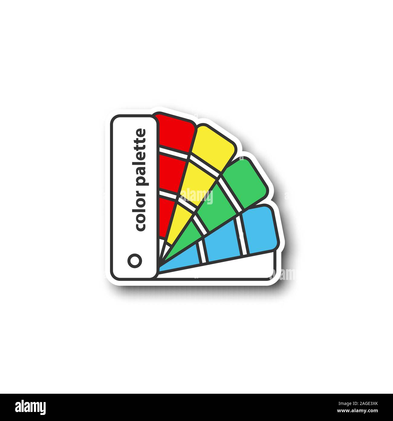 Color palette guide patch. Color sticker. Color swatches. Vector ...
