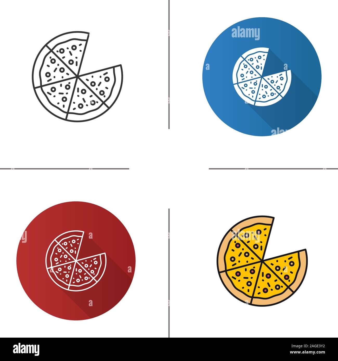 Pizza drawing color pizza line hi-res stock photography and images - Alamy