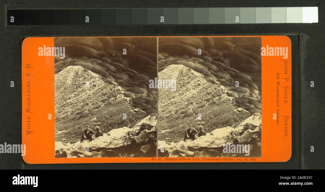 Interior of Snow Arch Tuckerman's Ravine, Aug 16, 1861 Interior of Snow ...