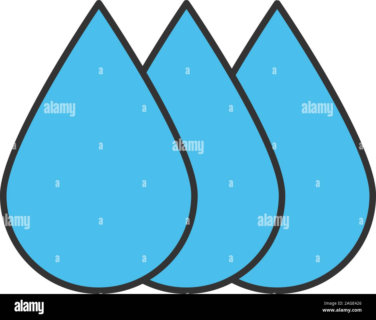 Printer ink color icon. Liquid drops. Isolated vector illustration ...