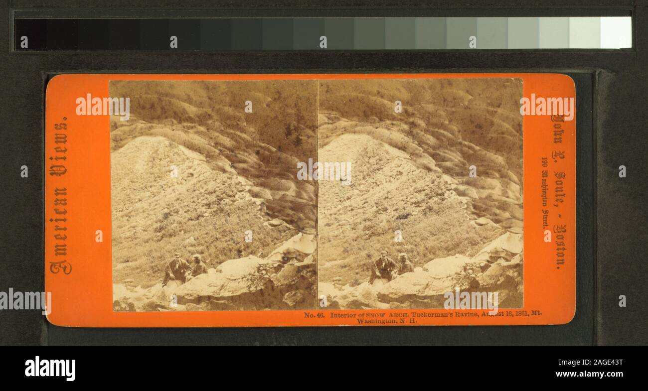 Interior of Snow Arch Tuckerman's Ravine, August 16, 1861, Mt ...