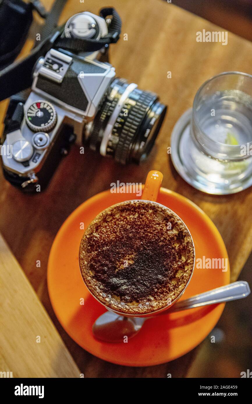 coffee and camera Stock Photo - Alamy