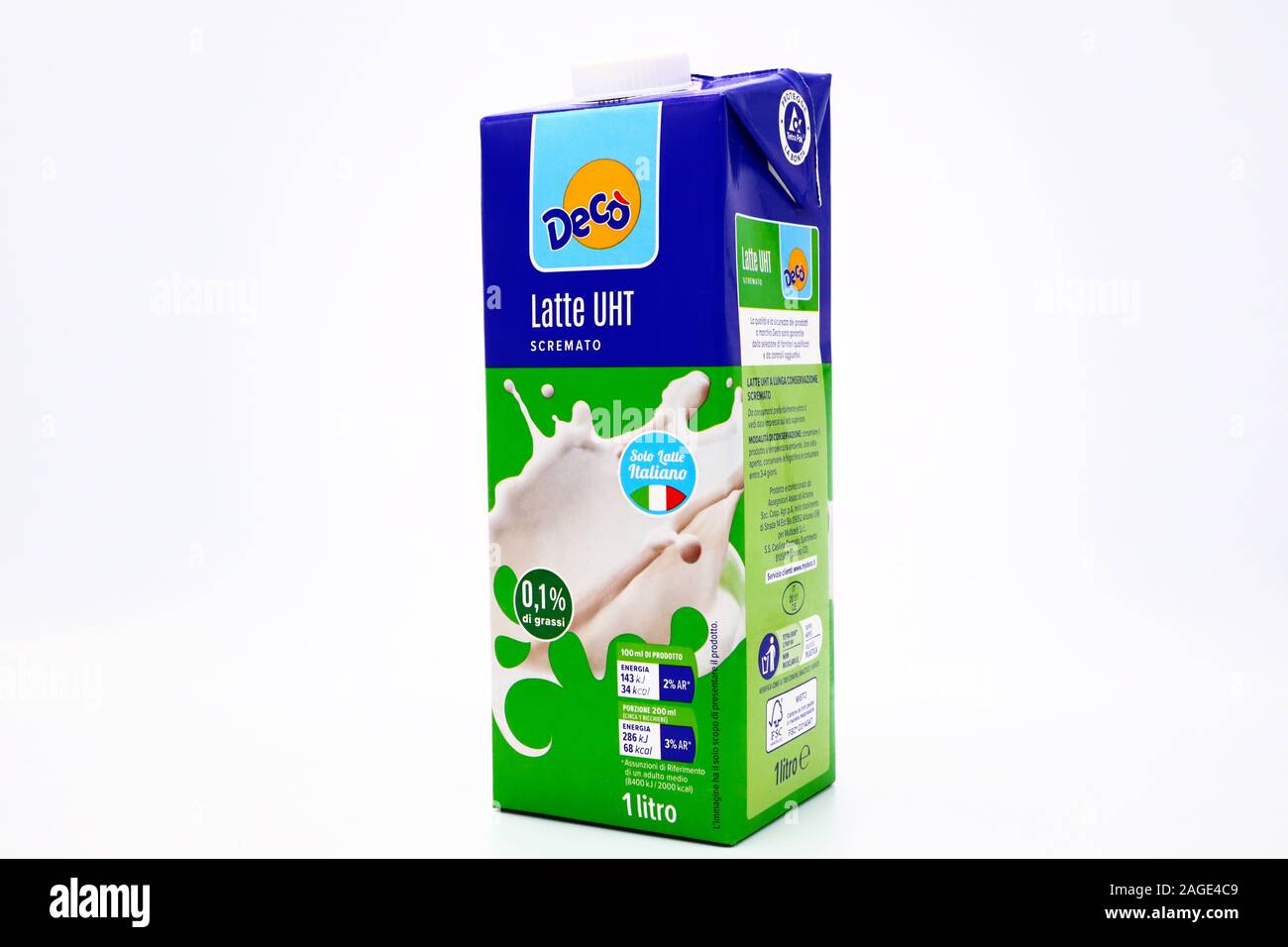 Decò Pasteurized Low Fat MILK. Italian Milk product for Decò ...