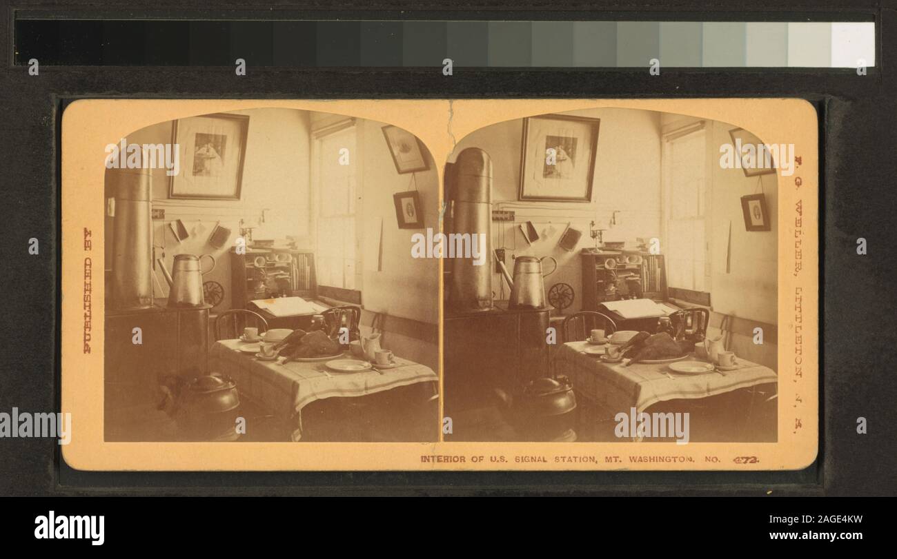 Interior of US Signal Station, Mt Washington Interior of U.S. Signal ...