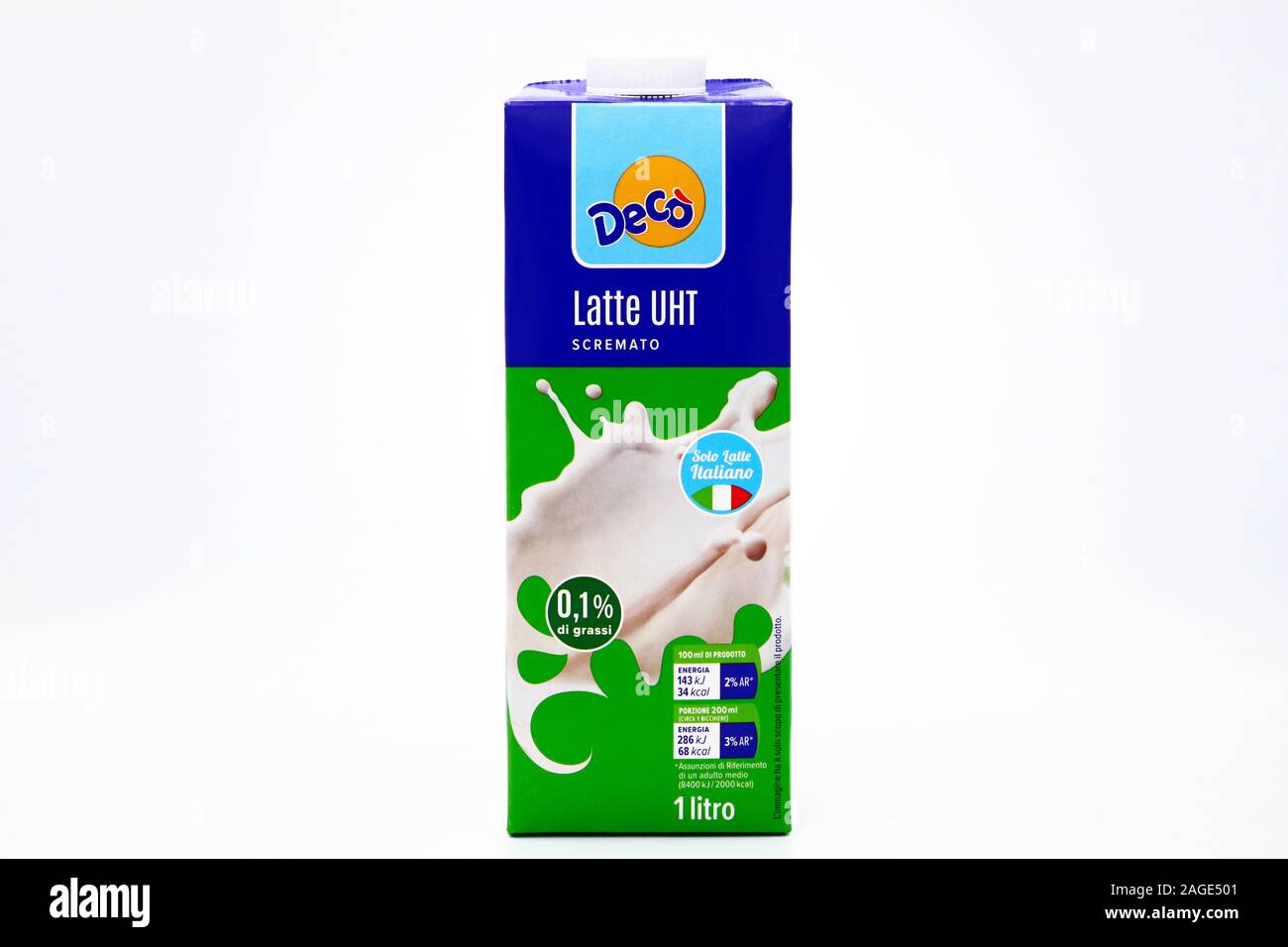 Decò Pasteurized Low Fat MILK. Italian Milk product for Decò ...