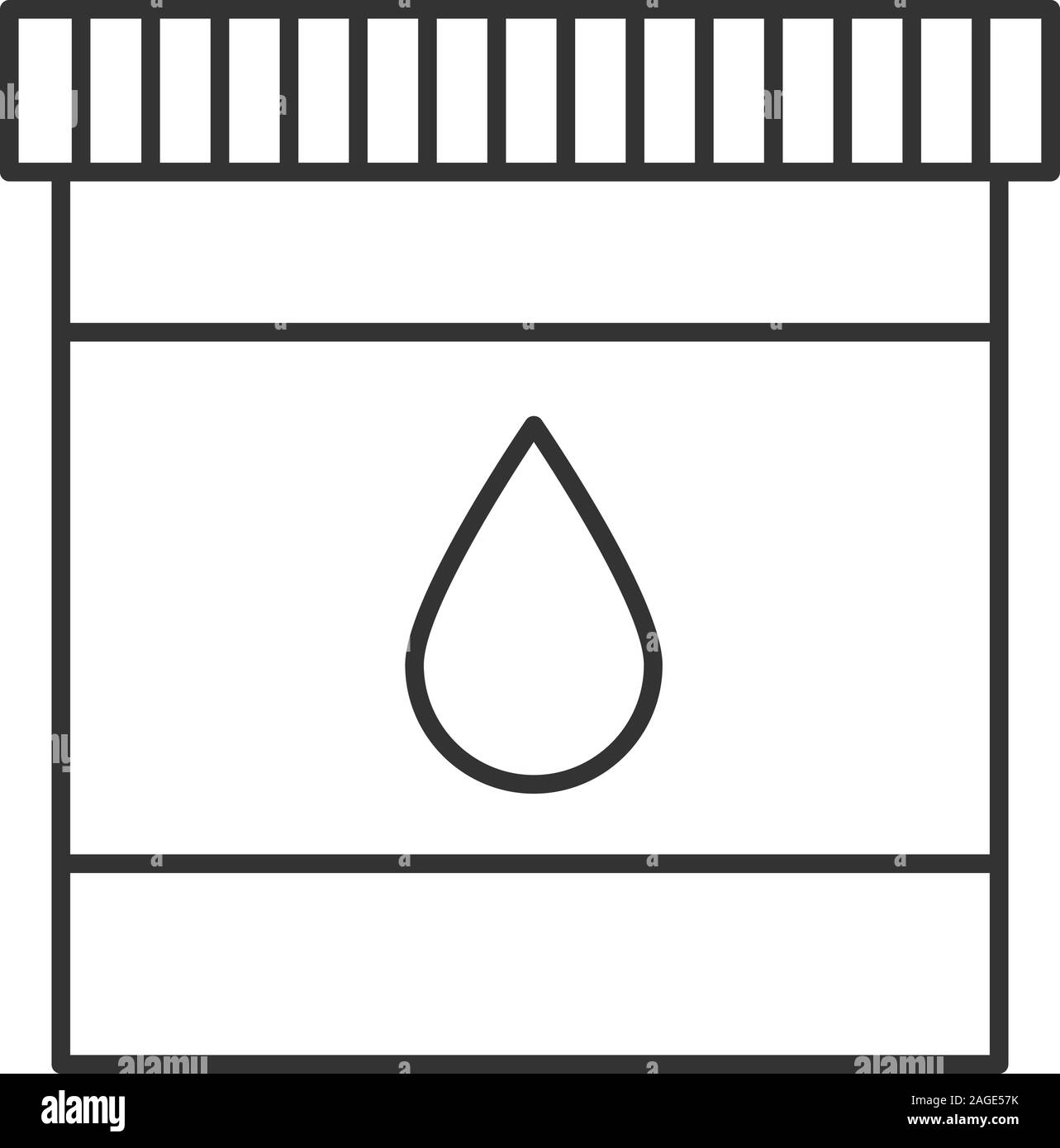 Printer cartridge ink linear icon. Thin line illustration. Plastic ...
