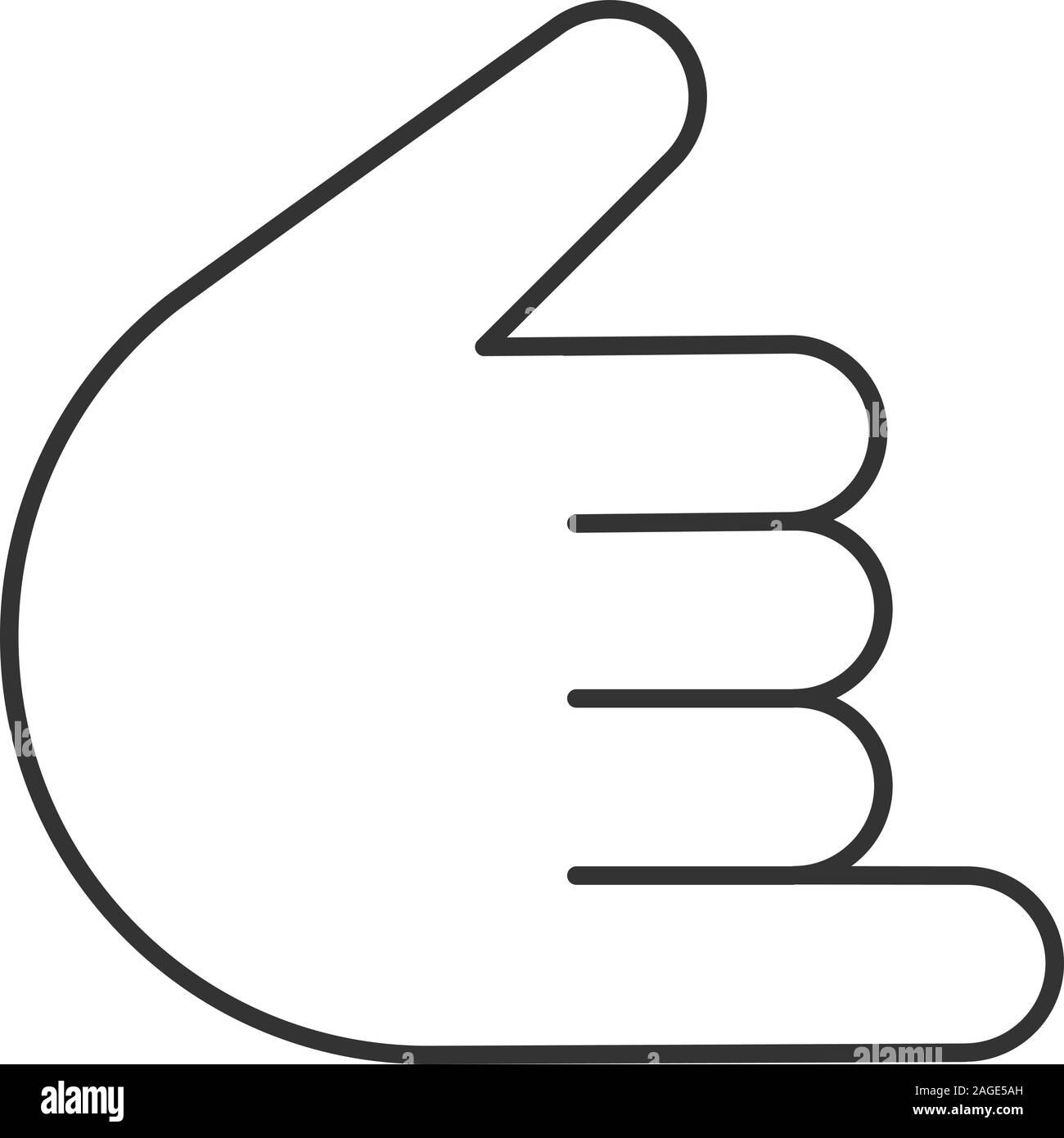 Shaka hand gesture linear icon. Hang loose. Thin line illustration ...