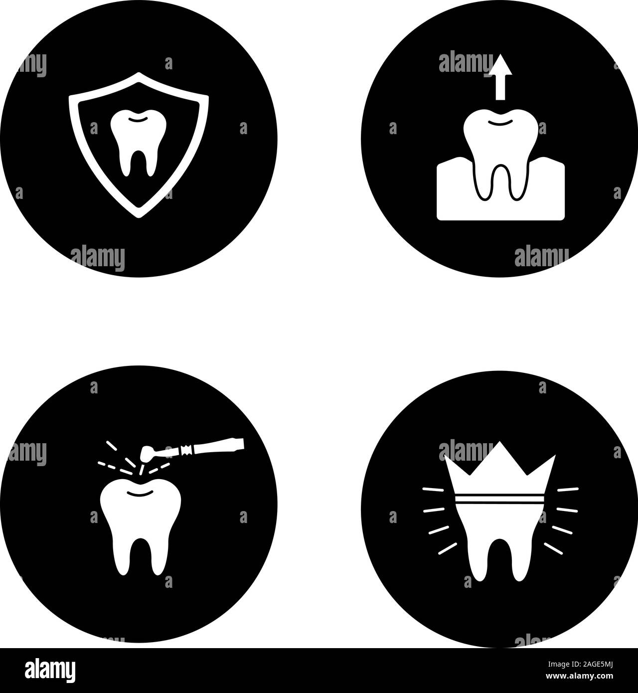 Dentistry glyph icons set. Stomatology. Teeth protection, tooth ...