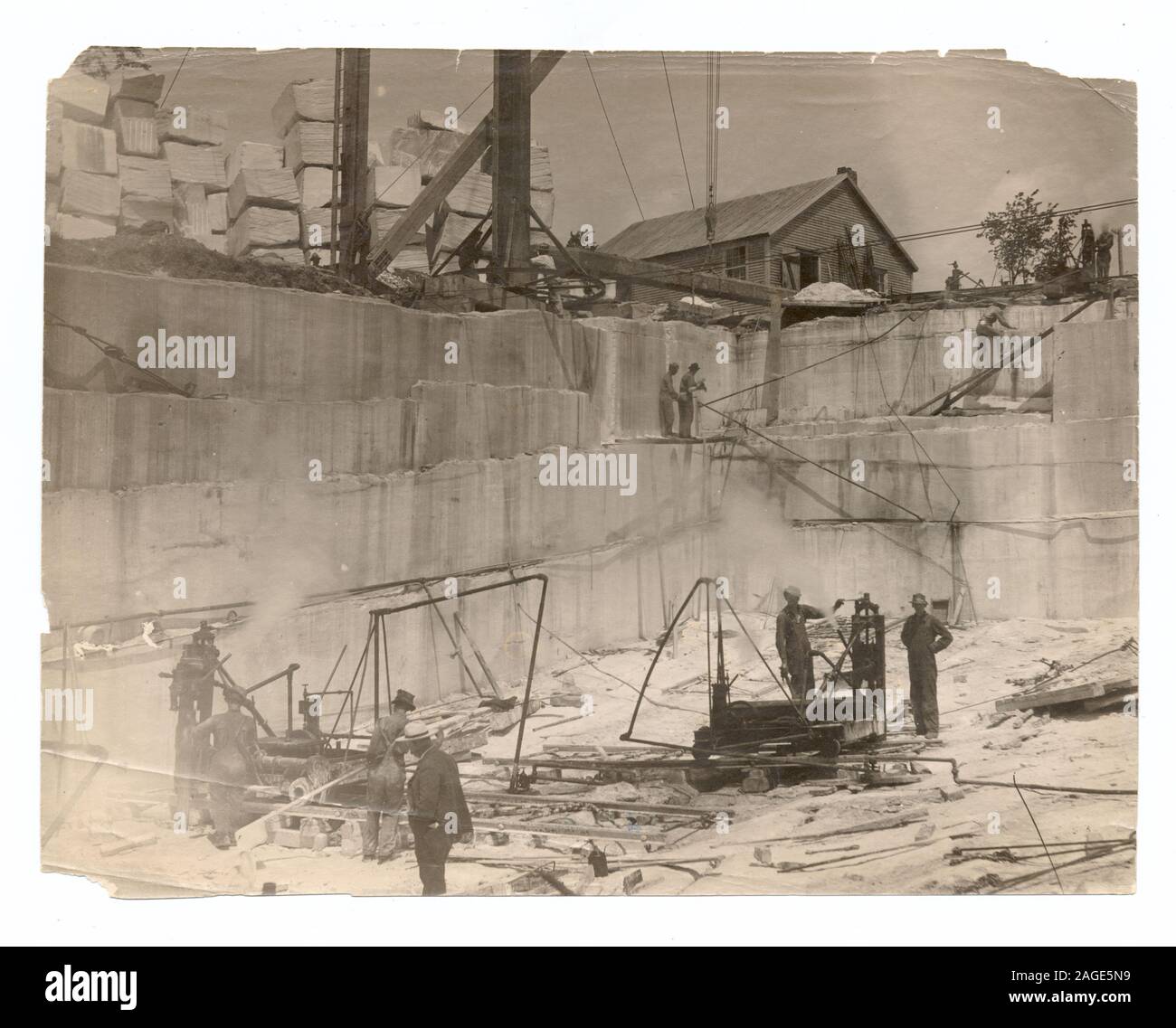 Interior of quarry at Dorset, Vt.; Interior of quarry at Dorset, Vt ...