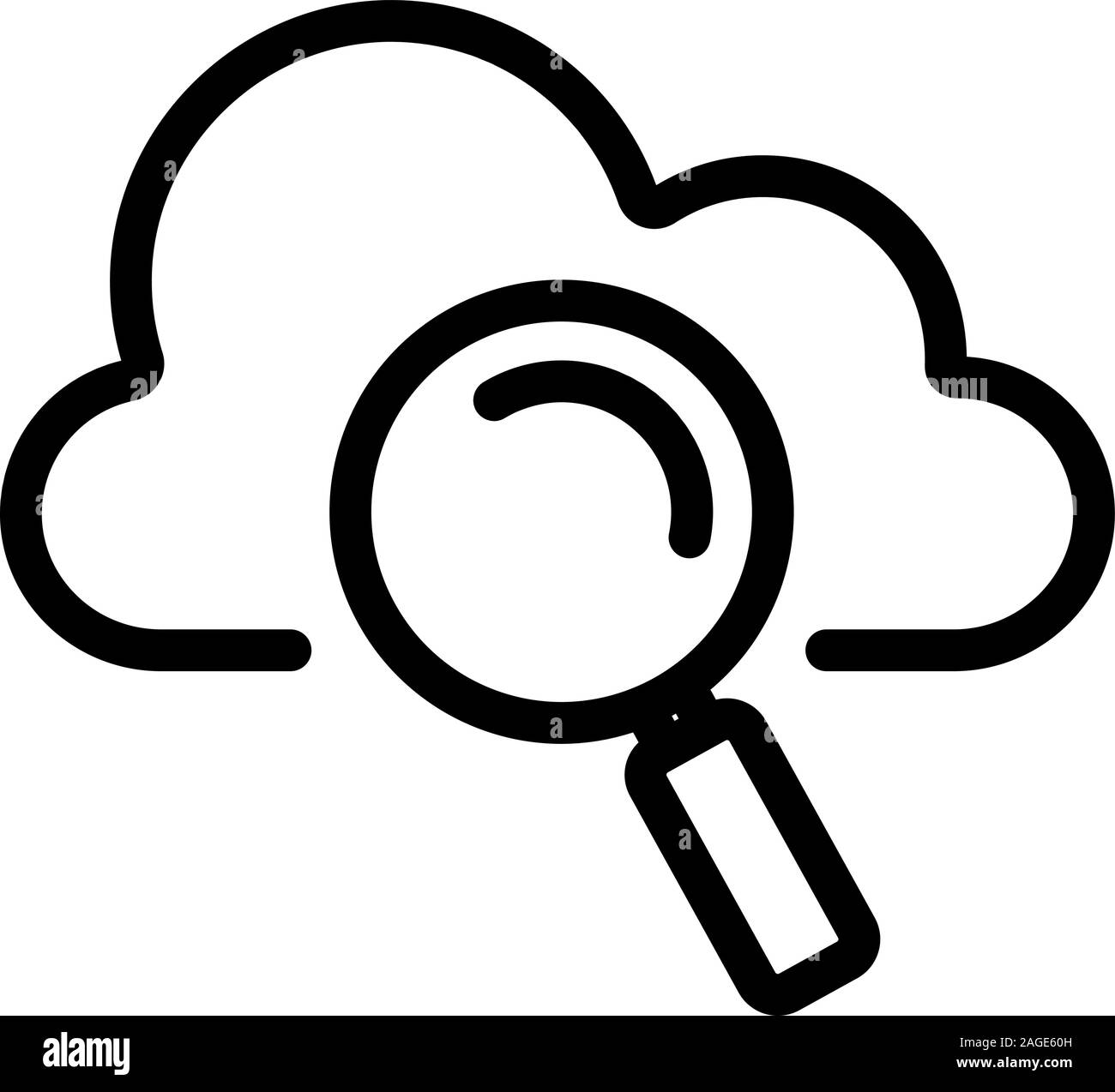 cloud storage icon vector. Isolated contour symbol illustration Stock ...