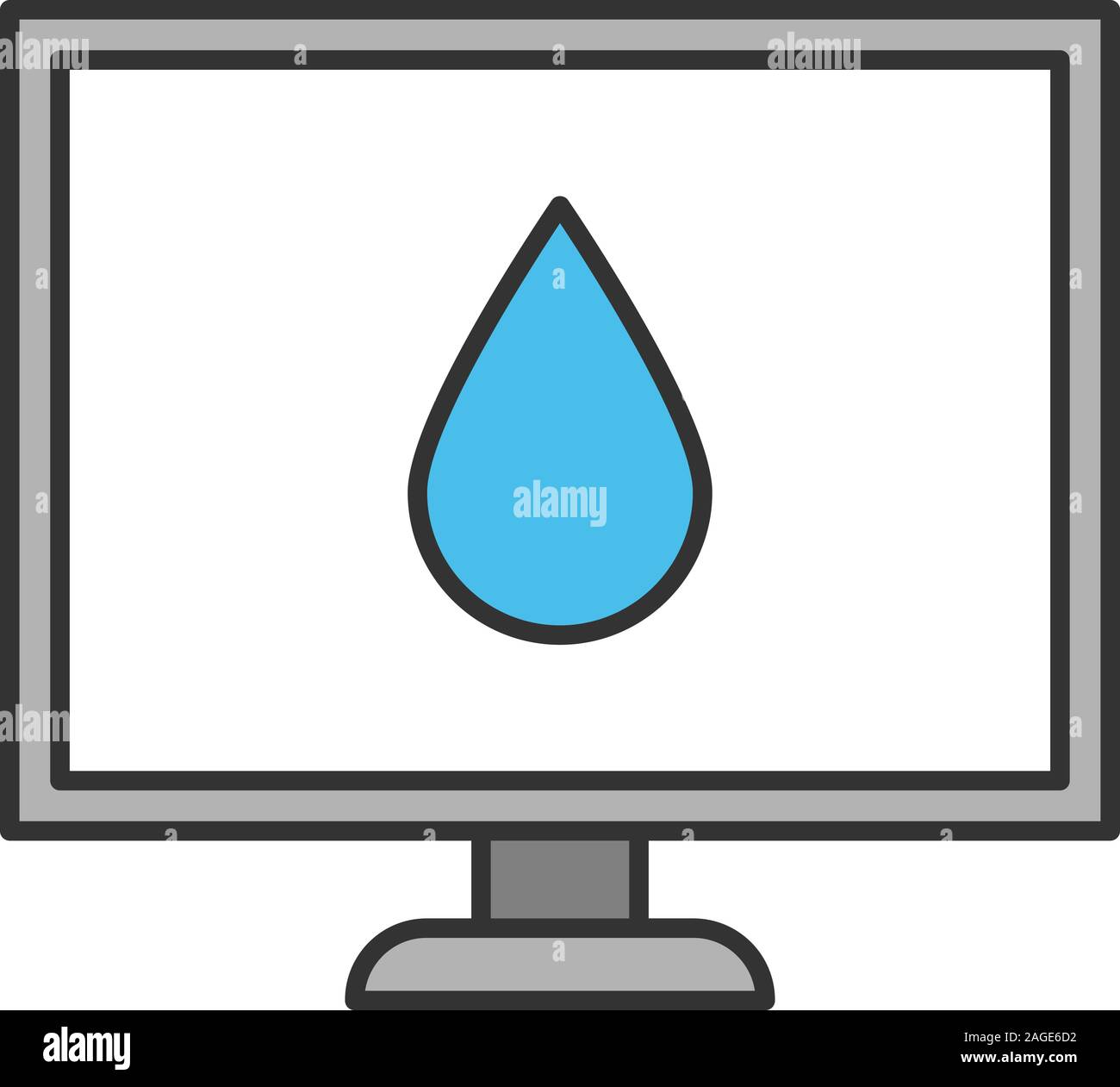 Computer display calibration color icon. Control of color printing ...