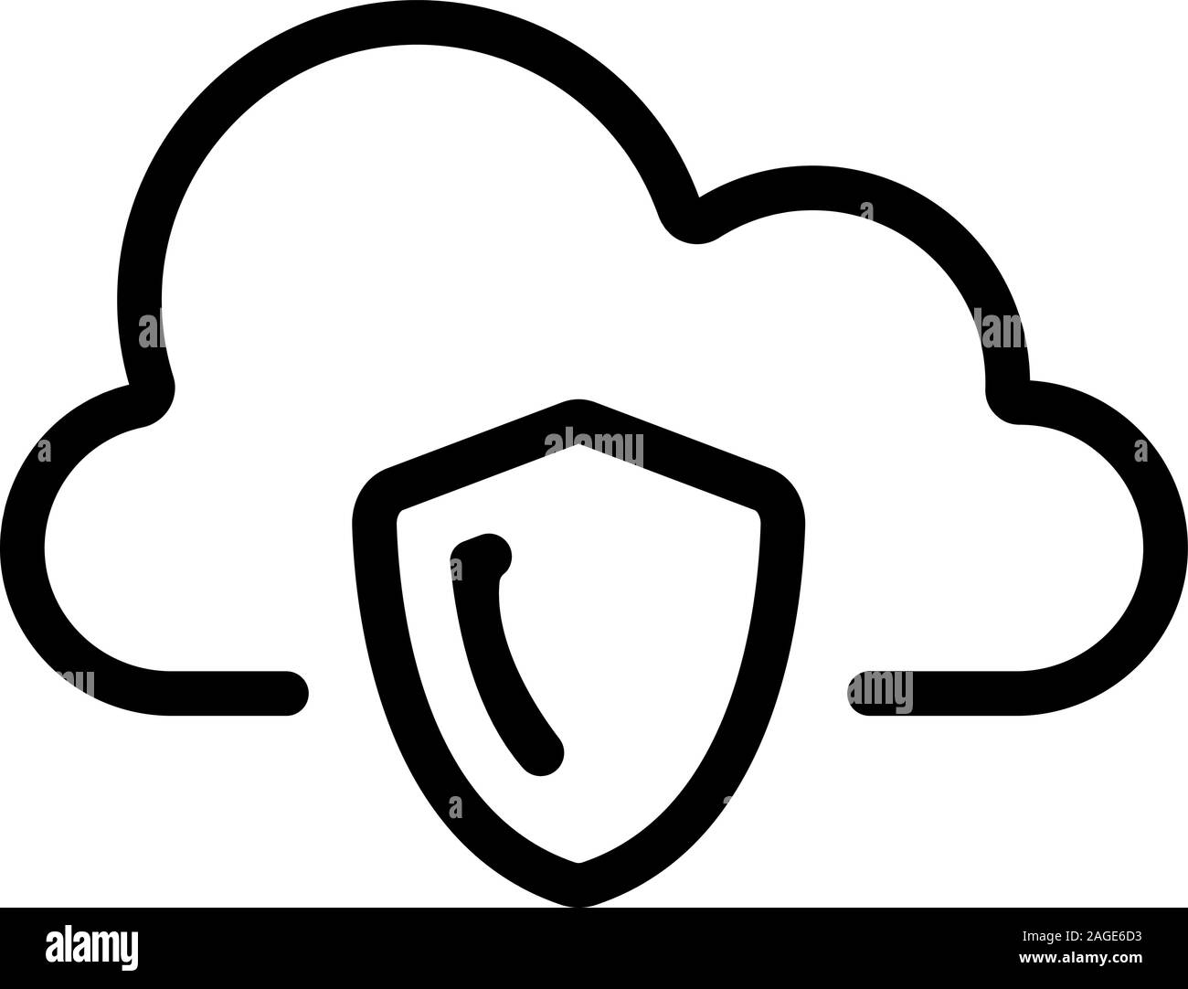 cloud storage icon vector. Isolated contour symbol illustration Stock ...