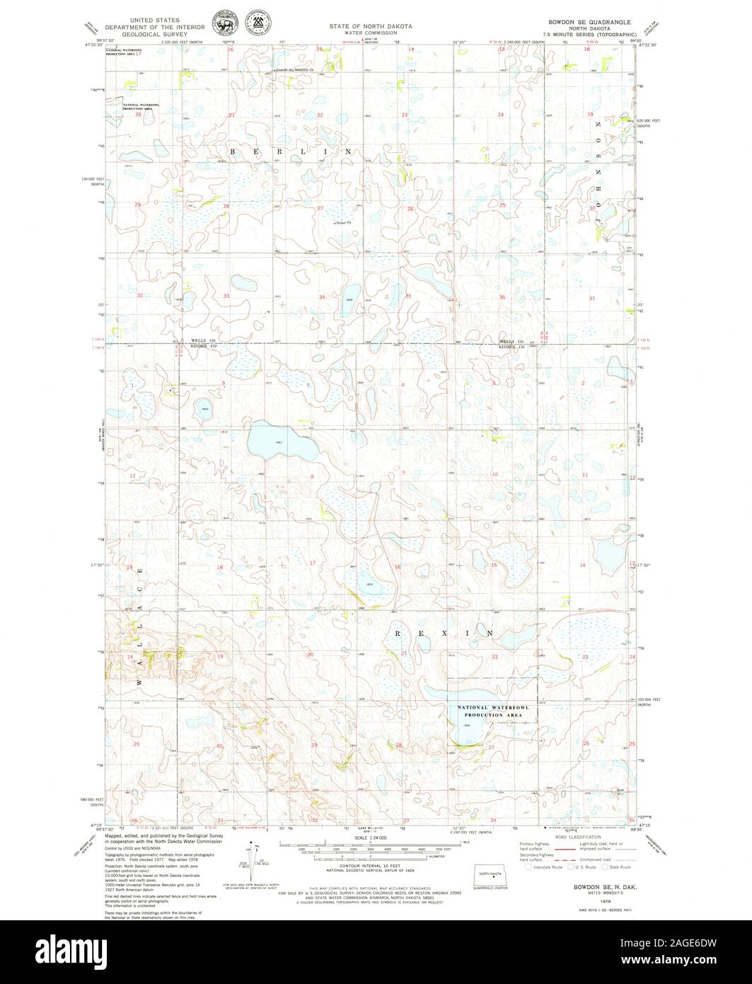 Map of bowdon north dakota Cut Out Stock Images & Pictures - Alamy