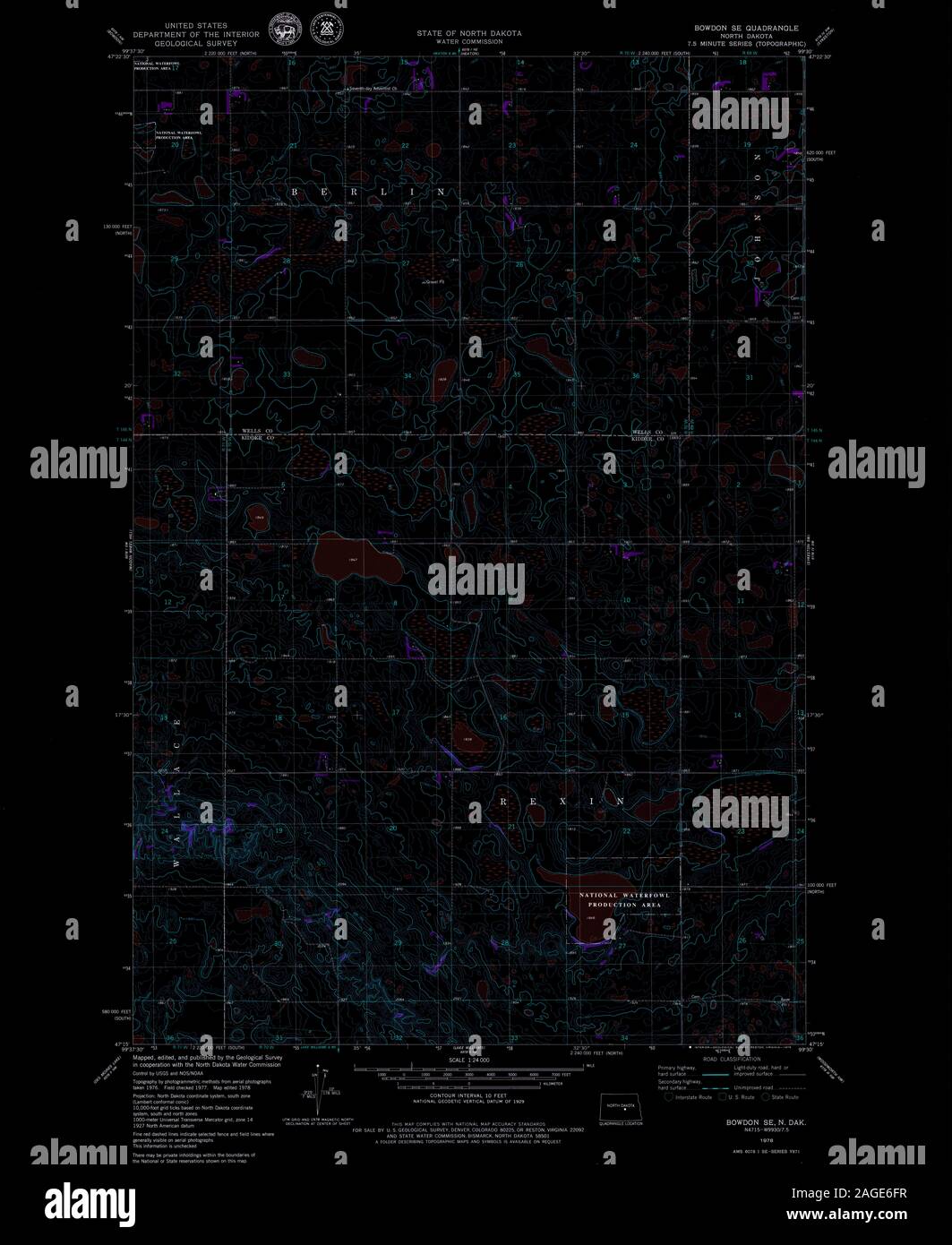 Map of bowdon north dakota hi-res stock photography and images - Alamy