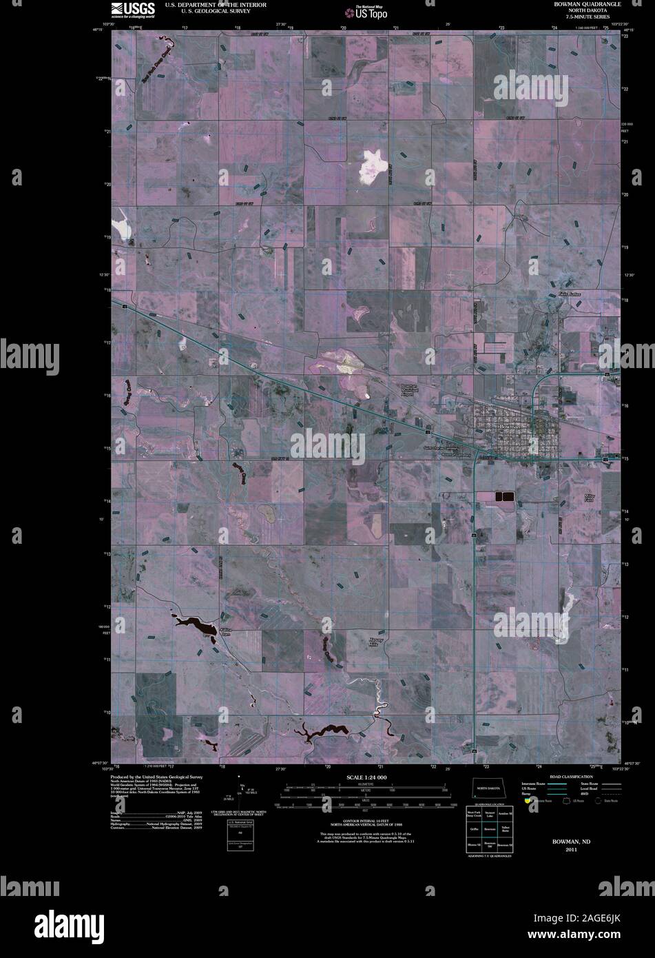 Map of bowman hi-res stock photography and images - Alamy