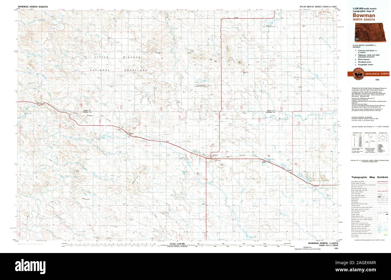 Map of bowman hi-res stock photography and images - Alamy