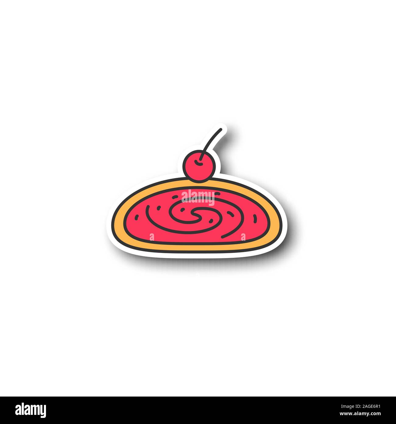 Swiss roll sticker hi-res stock photography and images - Alamy