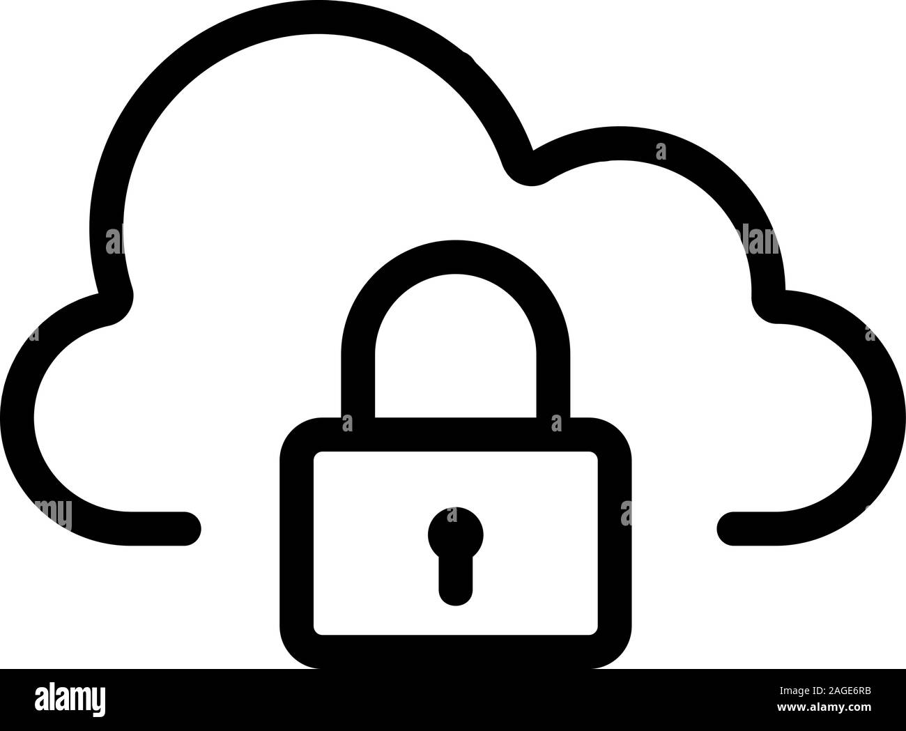 cloud storage icon vector. Isolated contour symbol illustration Stock ...
