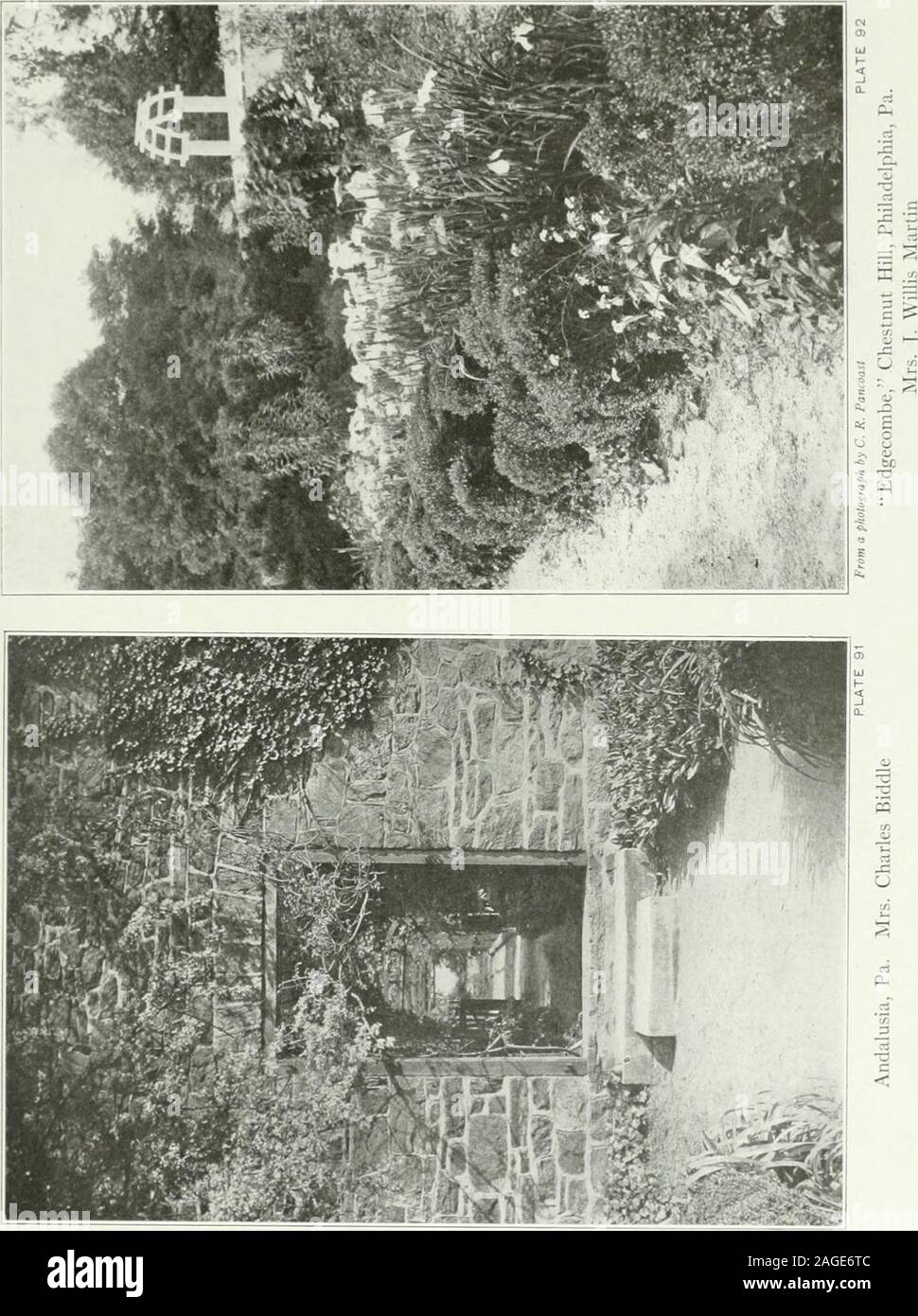 . Beautiful gardens in America. PLATE 90 Andalusia, Pa. Mrs. Charles ...