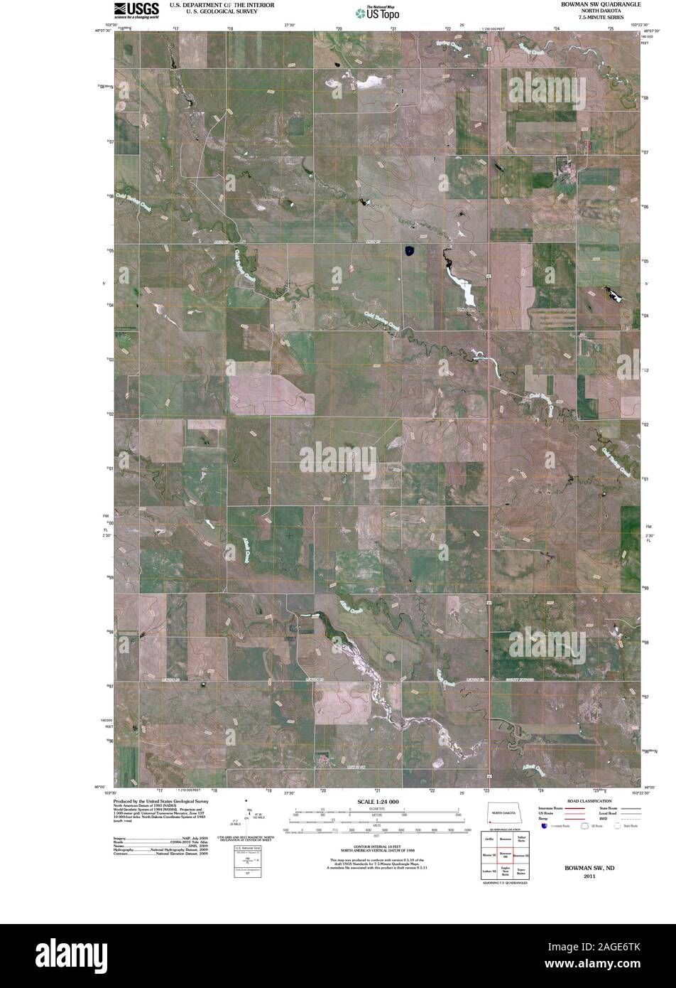 Bowman north dakota map hi-res stock photography and images - Alamy