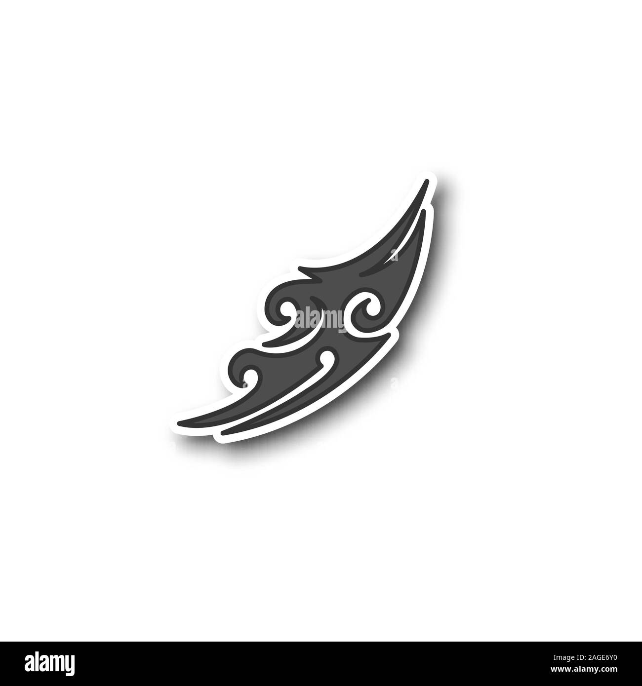 Tattoo image patch. Tattoo sketch. Color sticker. Vector isolated ...