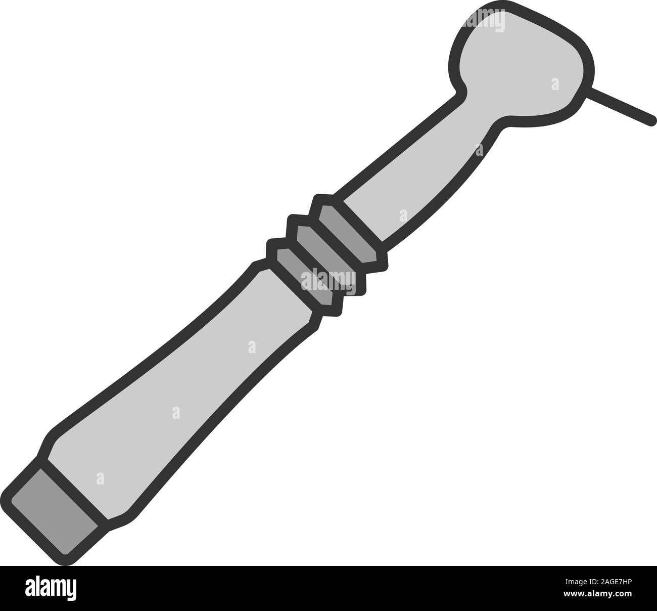 Dental drill color icon. Dental handpiece. Isolated vector illustration ...