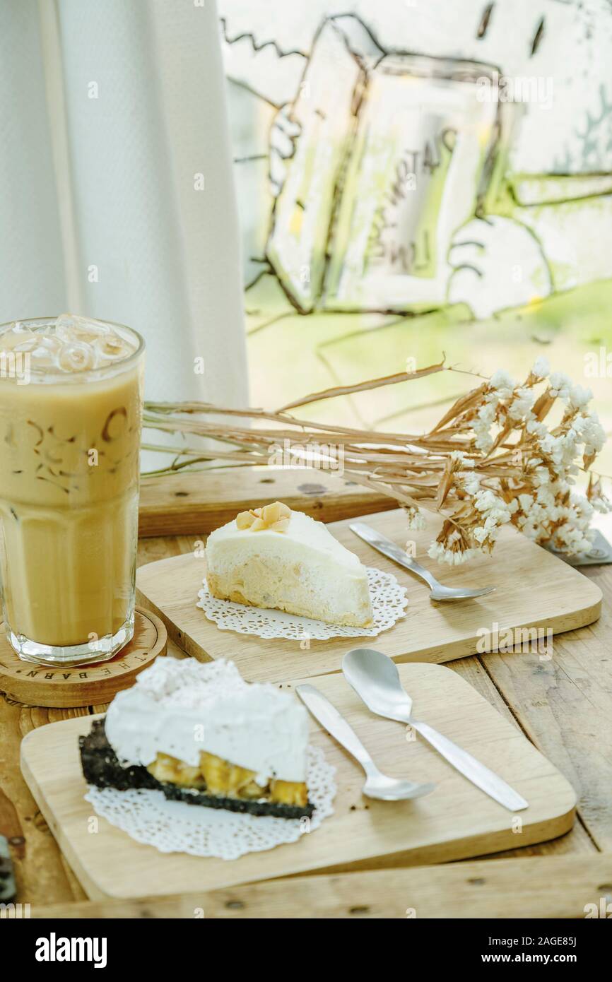 cake and mango juice Stock Photo - Alamy