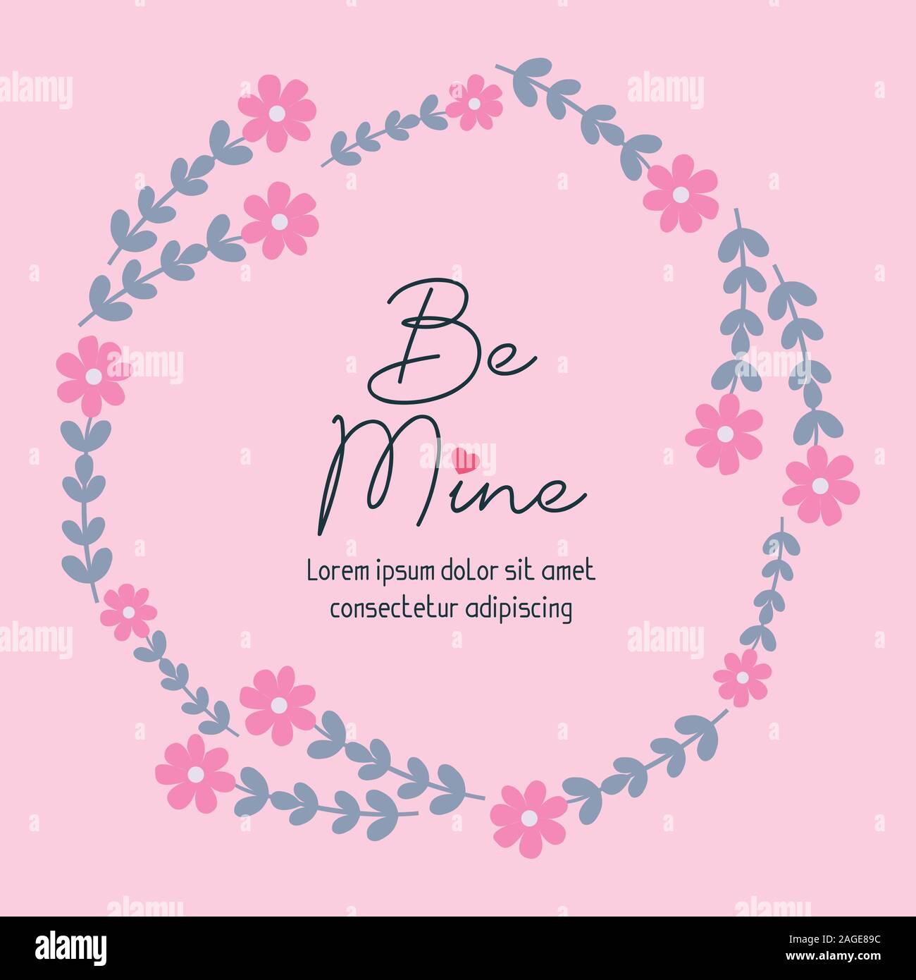 Design floral frame and leaf beauty, background pink, with poster be ...