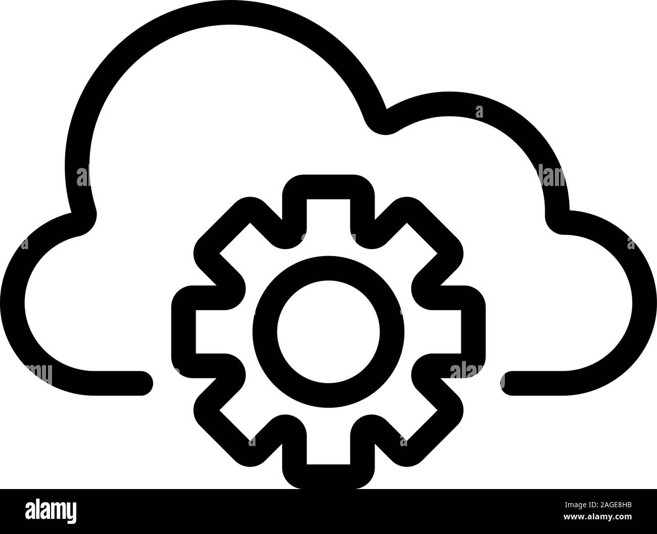 cloud storage icon vector. Isolated contour symbol illustration Stock ...