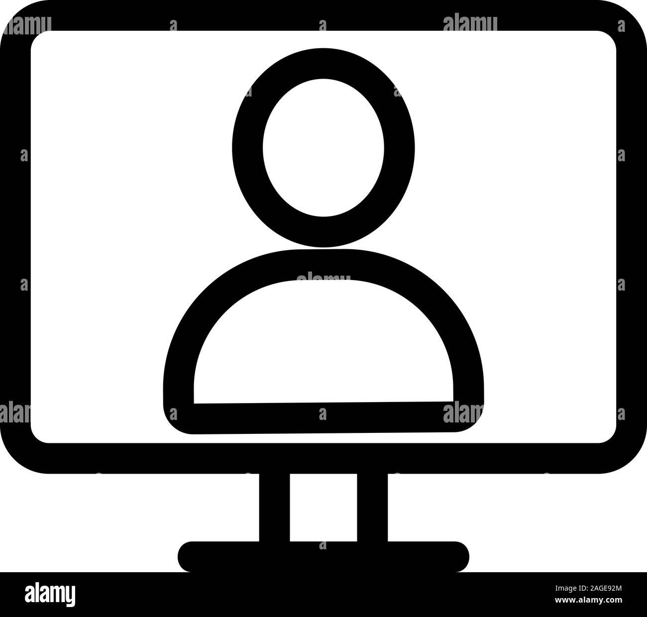 User account icon vector. Isolated contour symbol illustration Stock ...