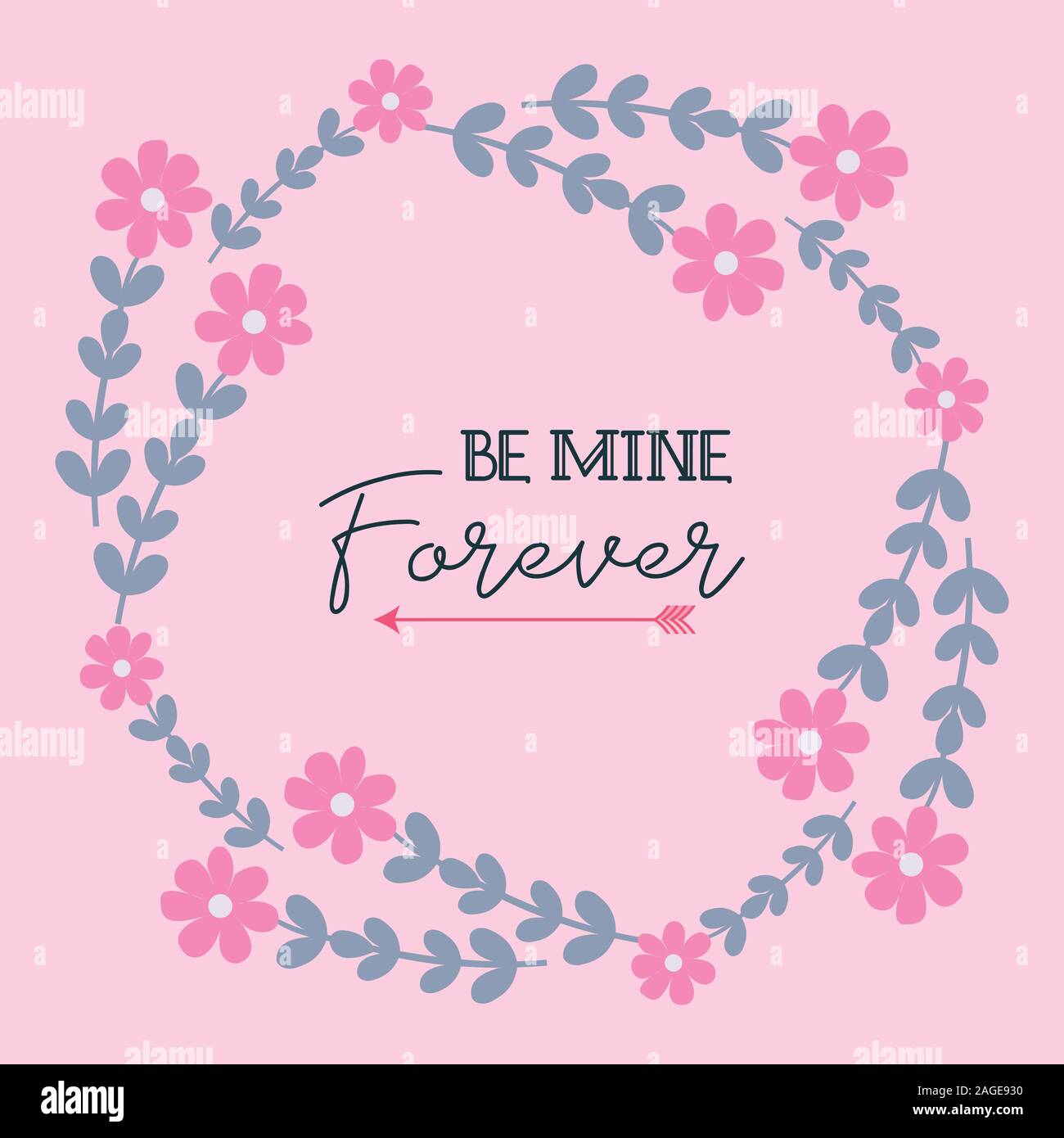 Design floral frame and leaf beauty, background pink, with poster be ...