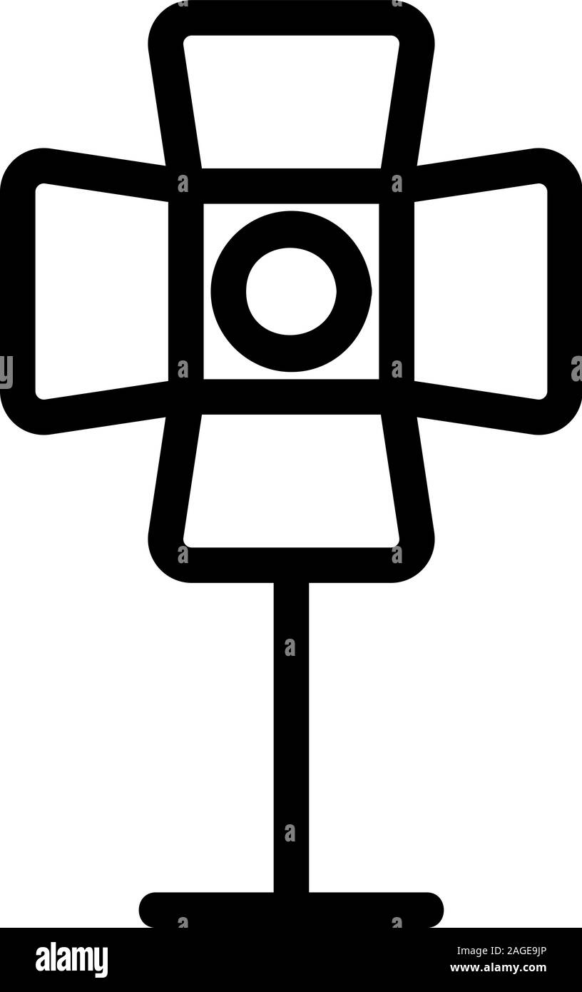 Lighting device icon vector. Isolated contour symbol illustration Stock ...