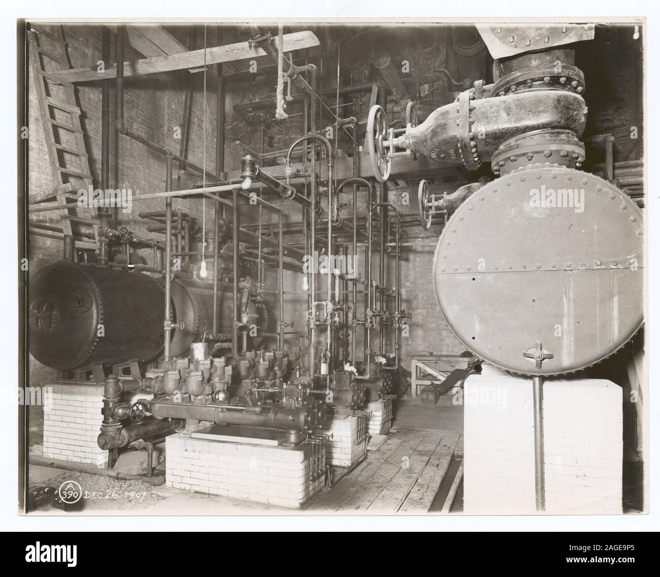 Interior work : boilers.; Interior work : boilers Stock Photo - Alamy