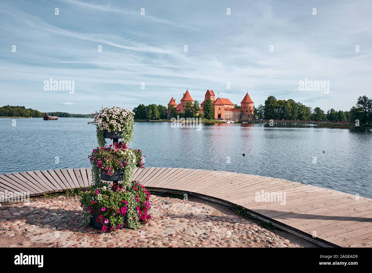The Landscape Around Trakai Island Castle in Trakai, Lithuania Stock ...