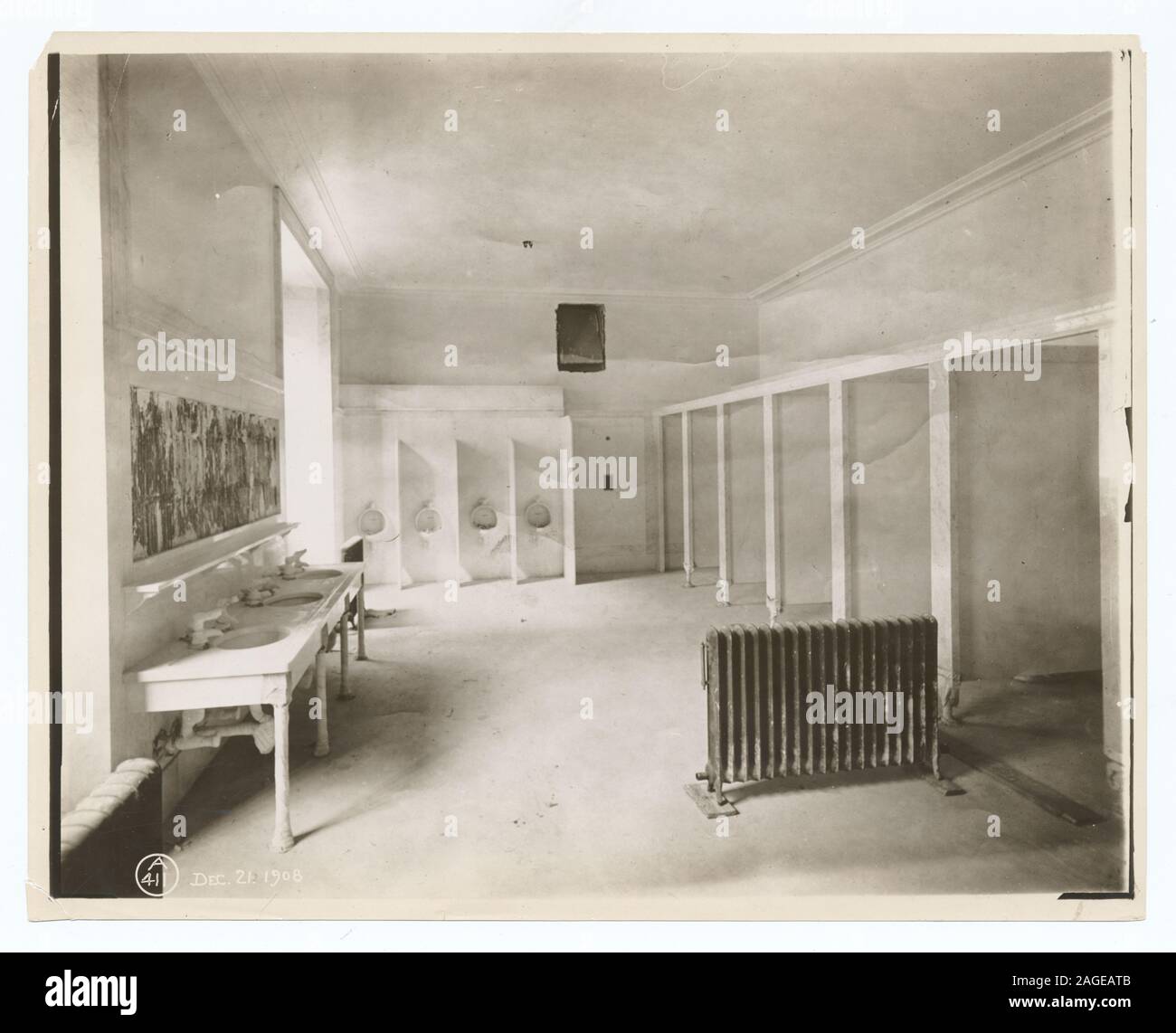 Interior work : men's room.; Interior work : men's room Stock Photo - Alamy