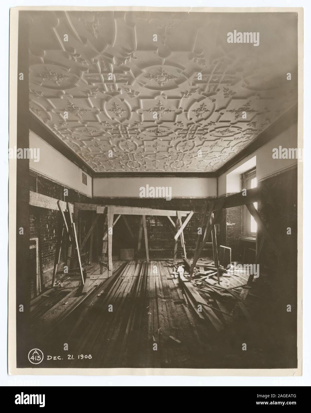 Interior work : plaster ceiling decoration.; Interior work : plaster ...