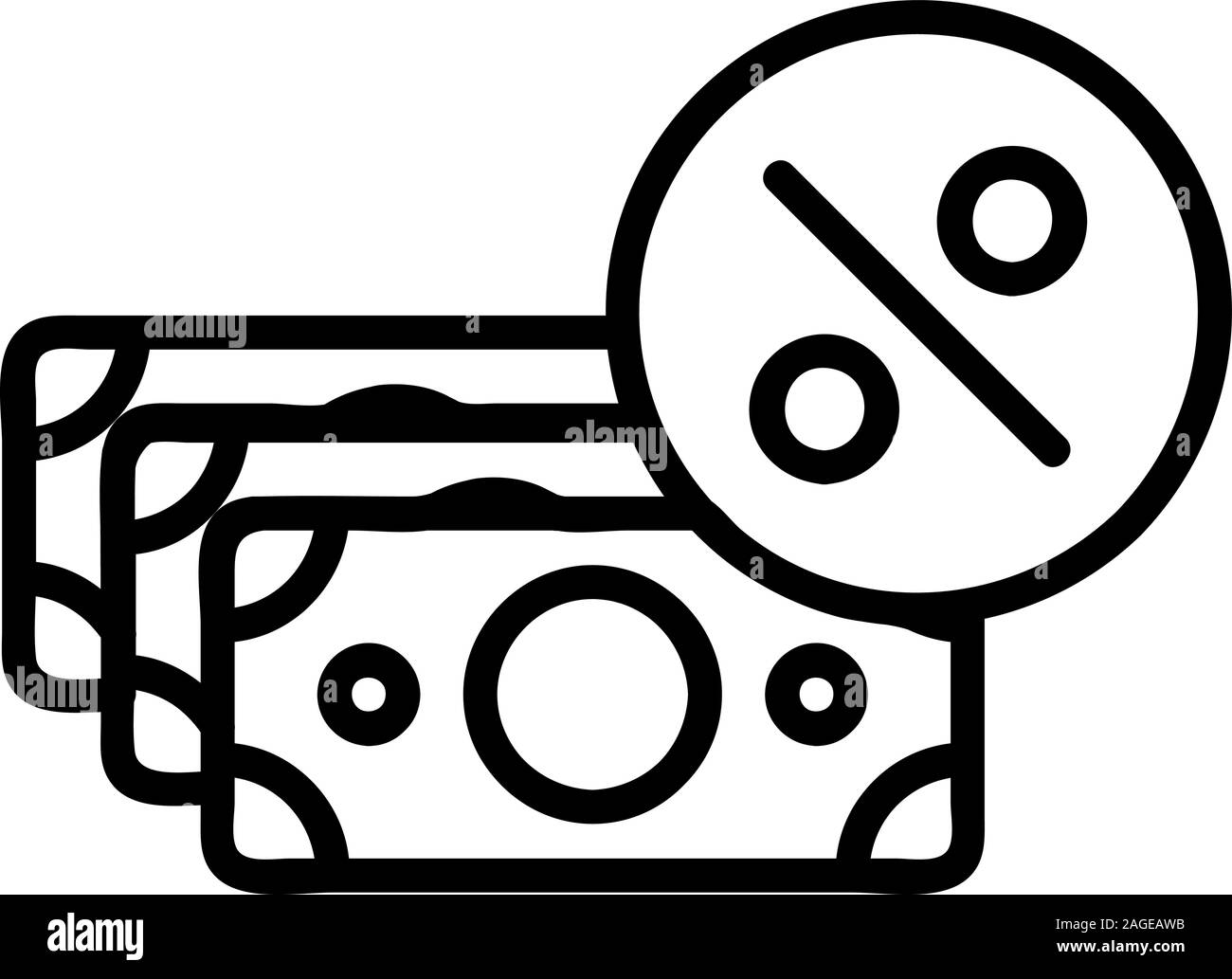 cashback icon vector. Isolated contour symbol illustration Stock Vector ...