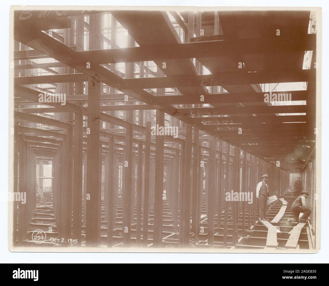 Interior work : structural framework.; Interior work : structural ...