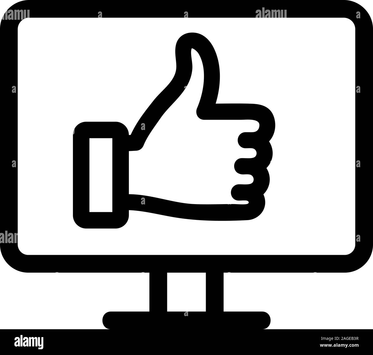 positive review icon vector. Isolated contour symbol illustration Stock ...
