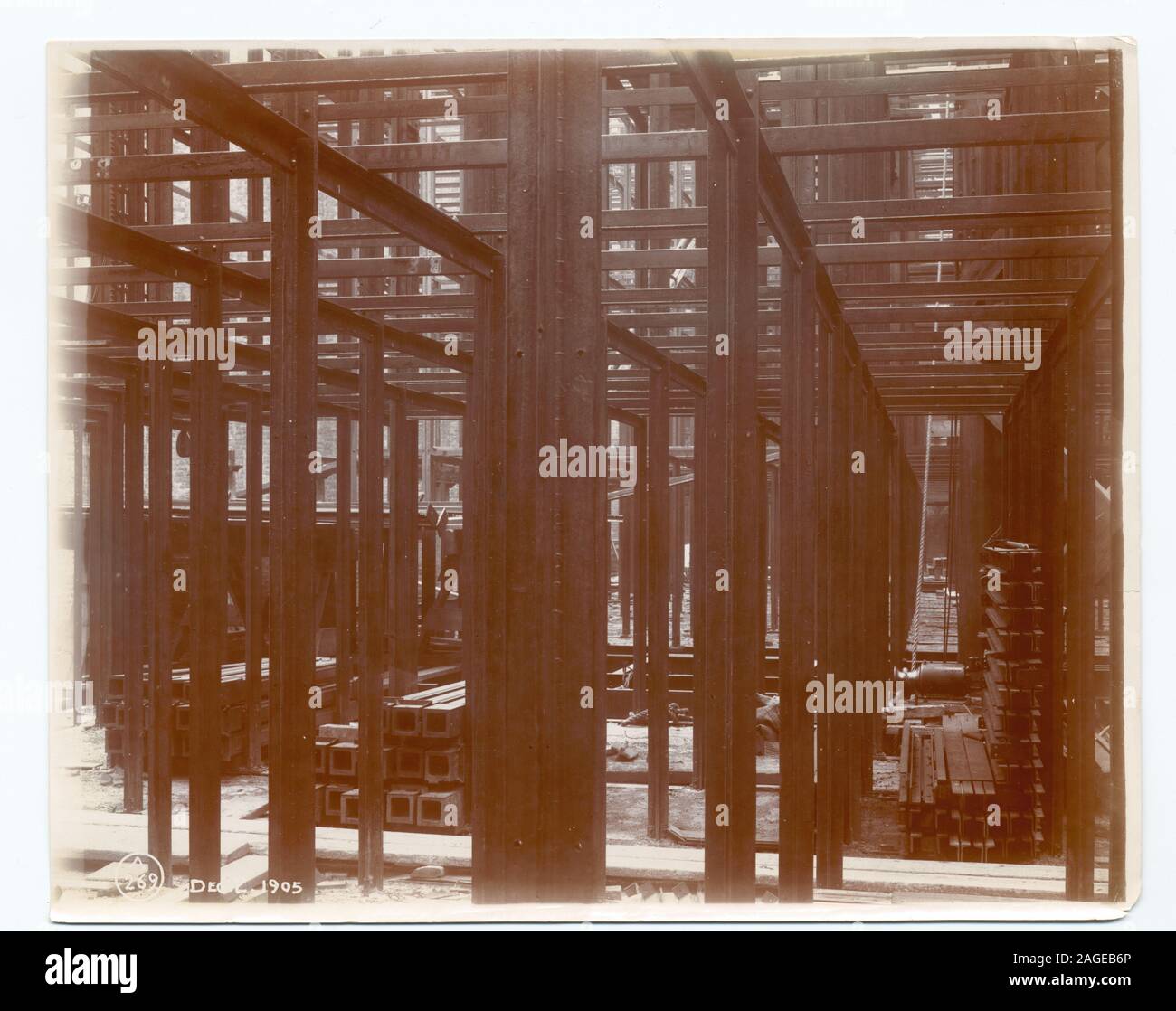 Interior work : structural framework.; Interior work : structural ...