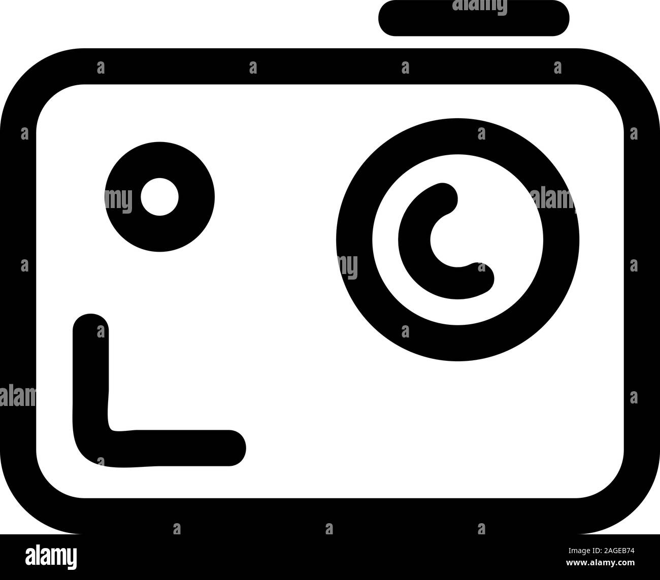 Action camera icon vector. Isolated contour symbol illustration Stock ...