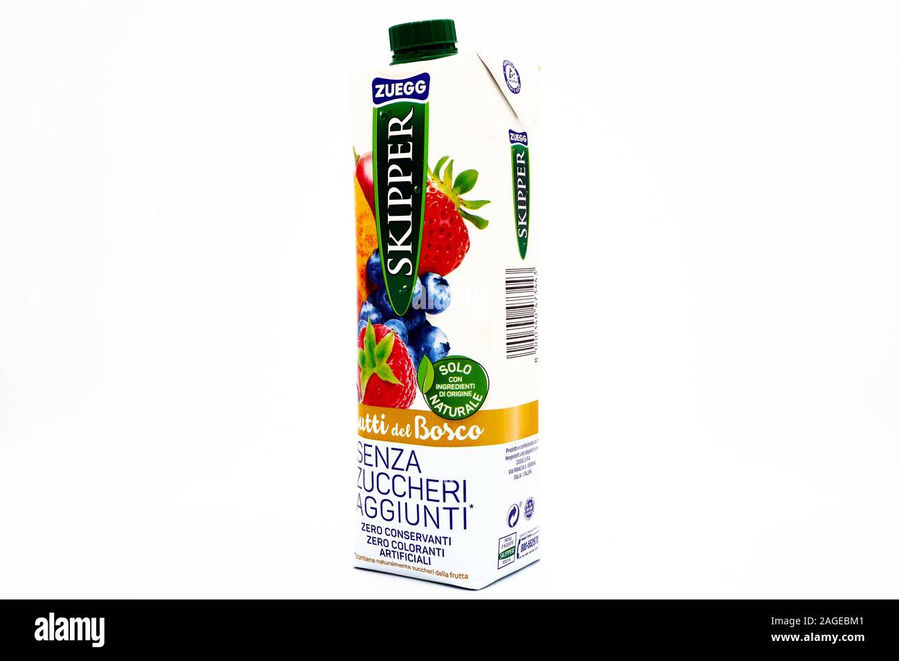 SKIPPER ZUEGG Fruit Juice. Tetra Pak packaging Stock Photo - Alamy